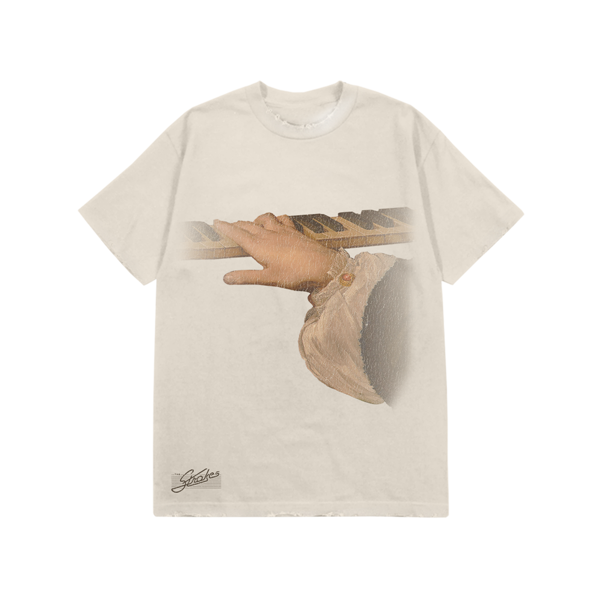 Vintage Piano Distressed Tee | The Strokes